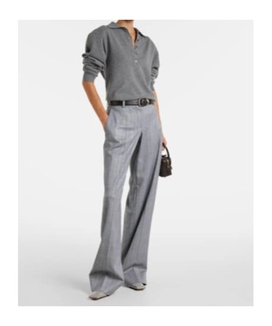 Stella McCartney Striped Wool Wide-leg Trousers