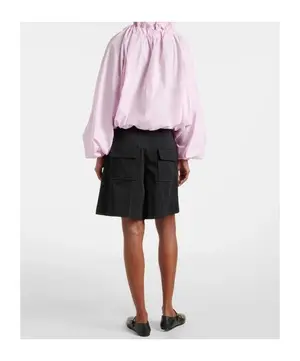 PATOU Iconic Bow-detailed Ruffled Blouse