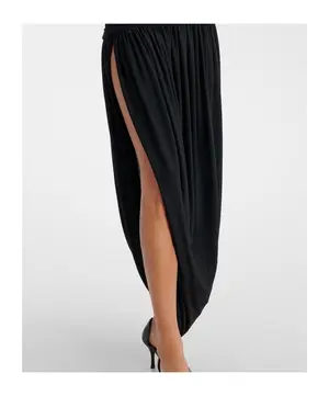 Magda Butrym Ruched Asymmetric Draped Midi Dress