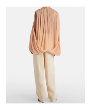 Stella McCartney Draped Silk Chiffon Blouse