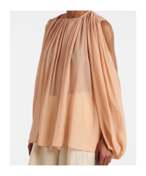 Stella McCartney Draped Silk Chiffon Blouse