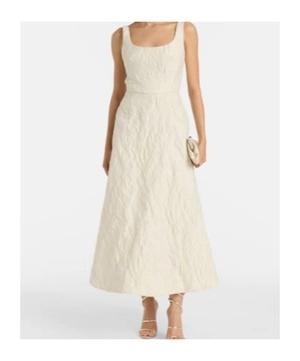 Monique Lhuillier Floral Jacquard Gown