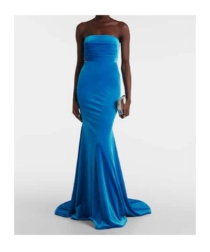 Alex Perry Draped Velvet Gown