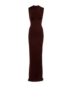 Victoria Beckham Draped Jersey Gown - Brown