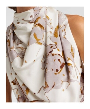 Altuzarra Draped High Neck Silk Top