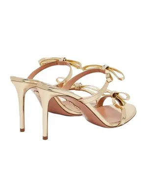 AQUAZZURA Mirrored Faux Leather Mules