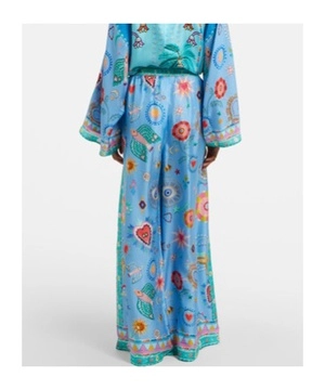 Camilla Embellished Printed Silk Palazzo Pants