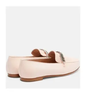 Manolo Blahnik Pisufa Embellished Suede Loafers