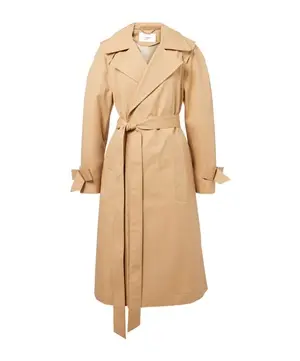 Victoria Beckham Cotton Trench Coat - Beige
