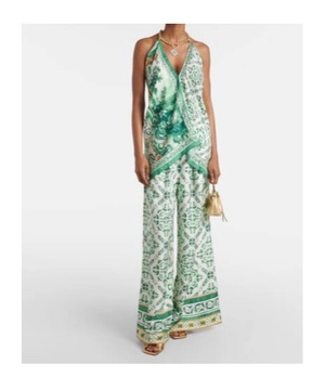 Camilla Printed Silk Palazzo Pants