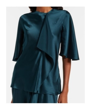 ROKSANDA Naiara Draped Silk Satin Top