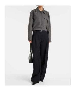 JIL SANDER Beaded Wool Canvas Shirt