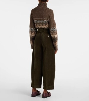 Altuzarra Dash Cotton Corduroy Barrel-leg Pants - Black