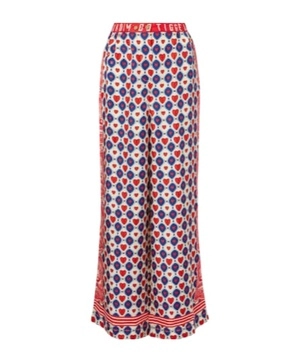 Camilla Printed Silk Palazzo Pants - Multicolor