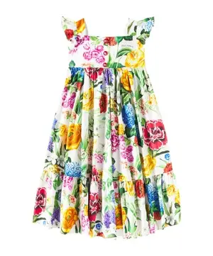 Dolce & Gabbana Floral Cotton Poplin Dress - Multicolor