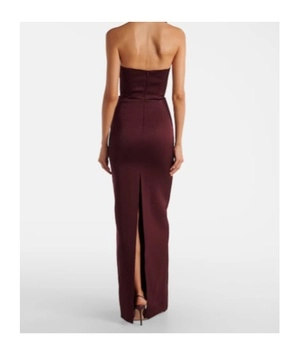 David Koma Asymmetric Satin Gown
