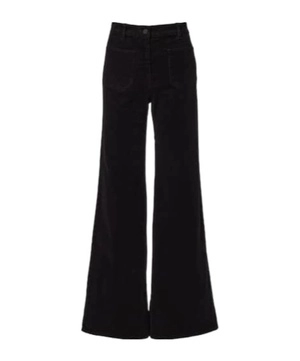NILI LOTAN Flared Casual Pants - Black