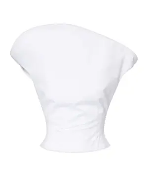 Magda Butrym Asymmetric Cotton Bustier Top - White