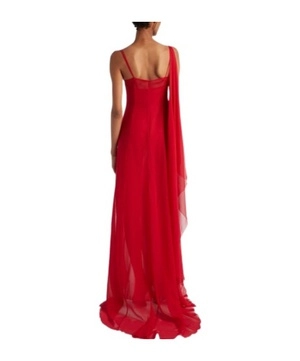 Blumarine Draped Silk Georgette Gown