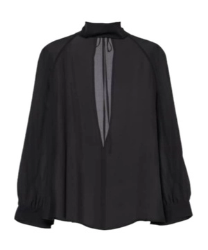NILI LOTAN Tie Shirt - Black