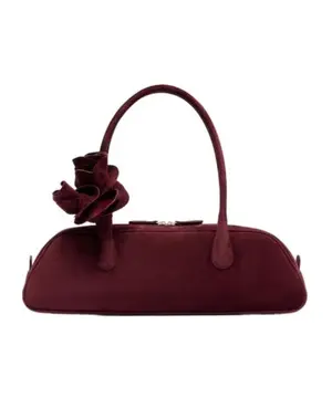 Magda Butrym Brigitte Suede Shoulder Bag With Rose Detail