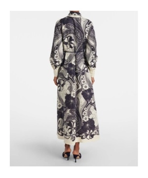 ALEMAIS Mickey Printed Linen Shirt Dress