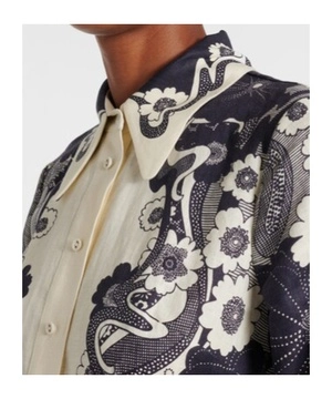 ALEMAIS Mickey Printed Linen Shirt Dress