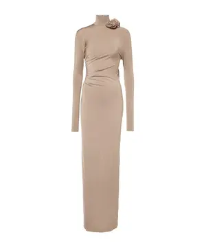 Magda Butrym Floral-applique Gown - Beige