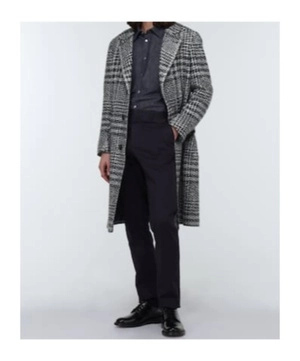 Kiton Checked Wool-blend Overcoat
