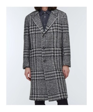 Kiton Checked Wool-blend Overcoat