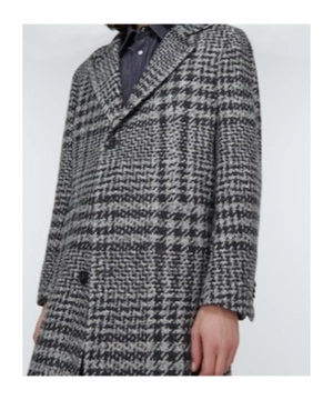 Kiton Checked Wool-blend Overcoat