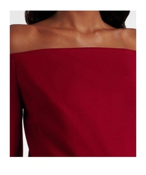 Elie Saab Belted Off-shoulder Jersey Gown