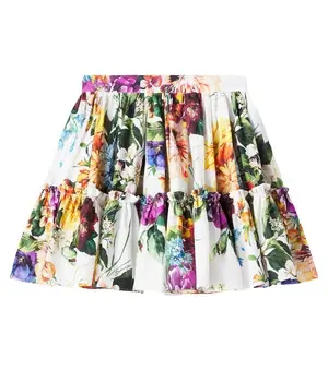 Dolce & Gabbana Floral Cotton Poplin Skirt