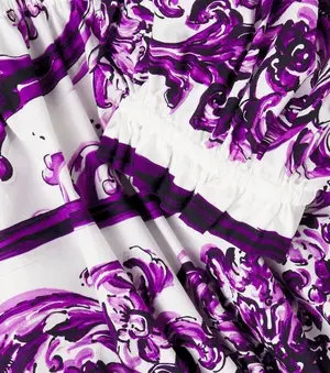Dolce & Gabbana Majolica Printed Cotton Poplin Top