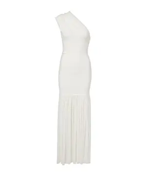 Proenza Schouler Cora One-shoulder Crepe Chiffon Maxi Dress - White