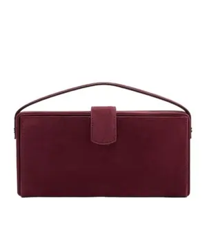 Magda Butrym Apolonia Suede Clutch - Brown