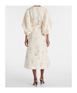 Altuzarra Corrie Belted Floral Cotton Midi Dress