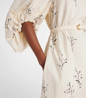 Altuzarra Corrie Belted Floral Cotton Midi Dress