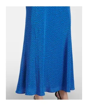 Alessandra Rich Polka-dot Silk Maxi Dress