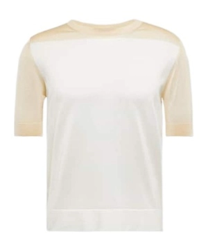JIL SANDER Oversized Silk T-shirt - White
