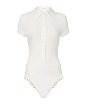 Magda Butrym Short-sleeved Jumpsuit - White