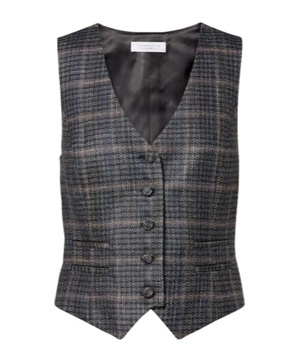 Gabriela Hearst Coleridge Checked Wool And Silk Vest - Black