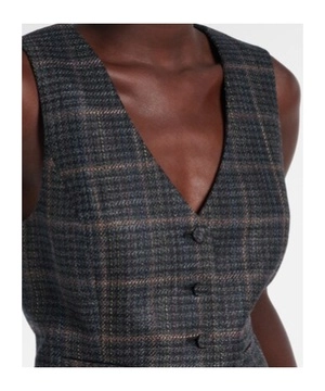 Gabriela Hearst Coleridge Checked Wool And Silk Vest