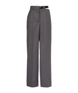 Stella McCartney Wool Flannel Straight Pants - Black