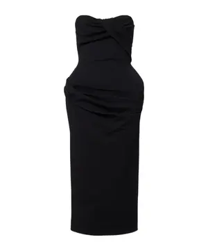 Magda Butrym Draped Midi Dress - Black