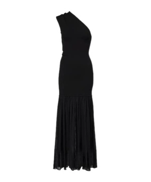 Proenza Schouler Cora One-shoulder Crepe Chiffon Maxi Dress - Black