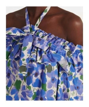 Carolina Herrera Floral Off-the-shoulder Cotton-blend Top