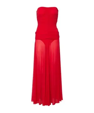 Magda Butrym Ruched Cocktail Dress - Red