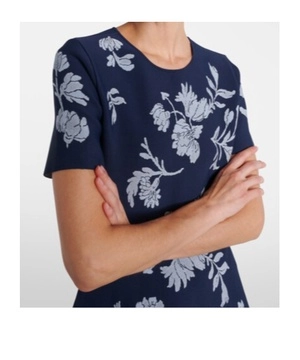 Carolina Herrera Floral Jacquard Midi Dress