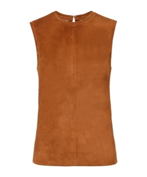 Stouls Miuccia Suede Top - Brown